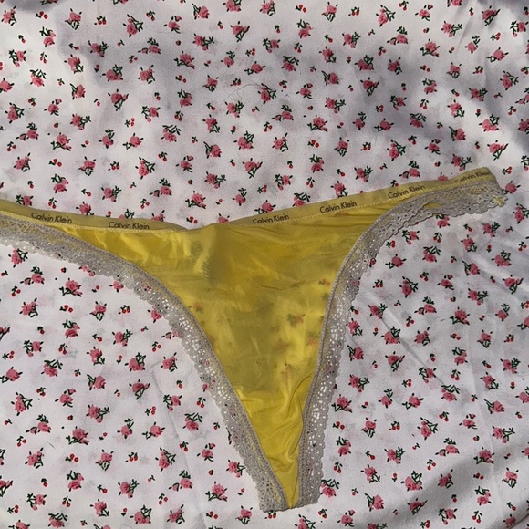 Calvin Klein | Intimates & Sleepwear | Calvin Klein Yellow Thong M ...